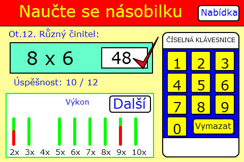 Zábavné procvičování násobilky :: Ve třídě 4.B